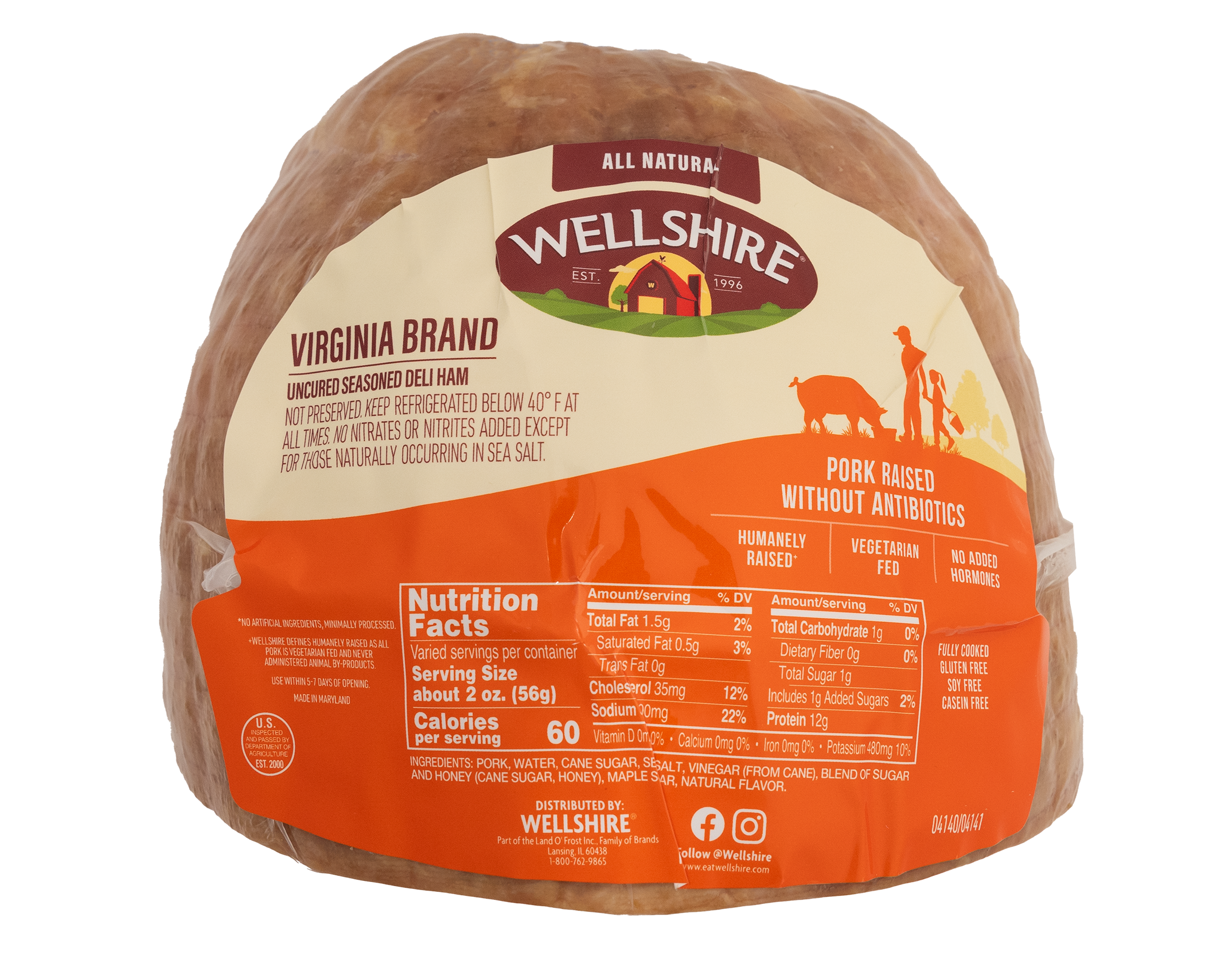 Virginia Brand Uncured Seasoned Deli Ham - eatwellshire.com