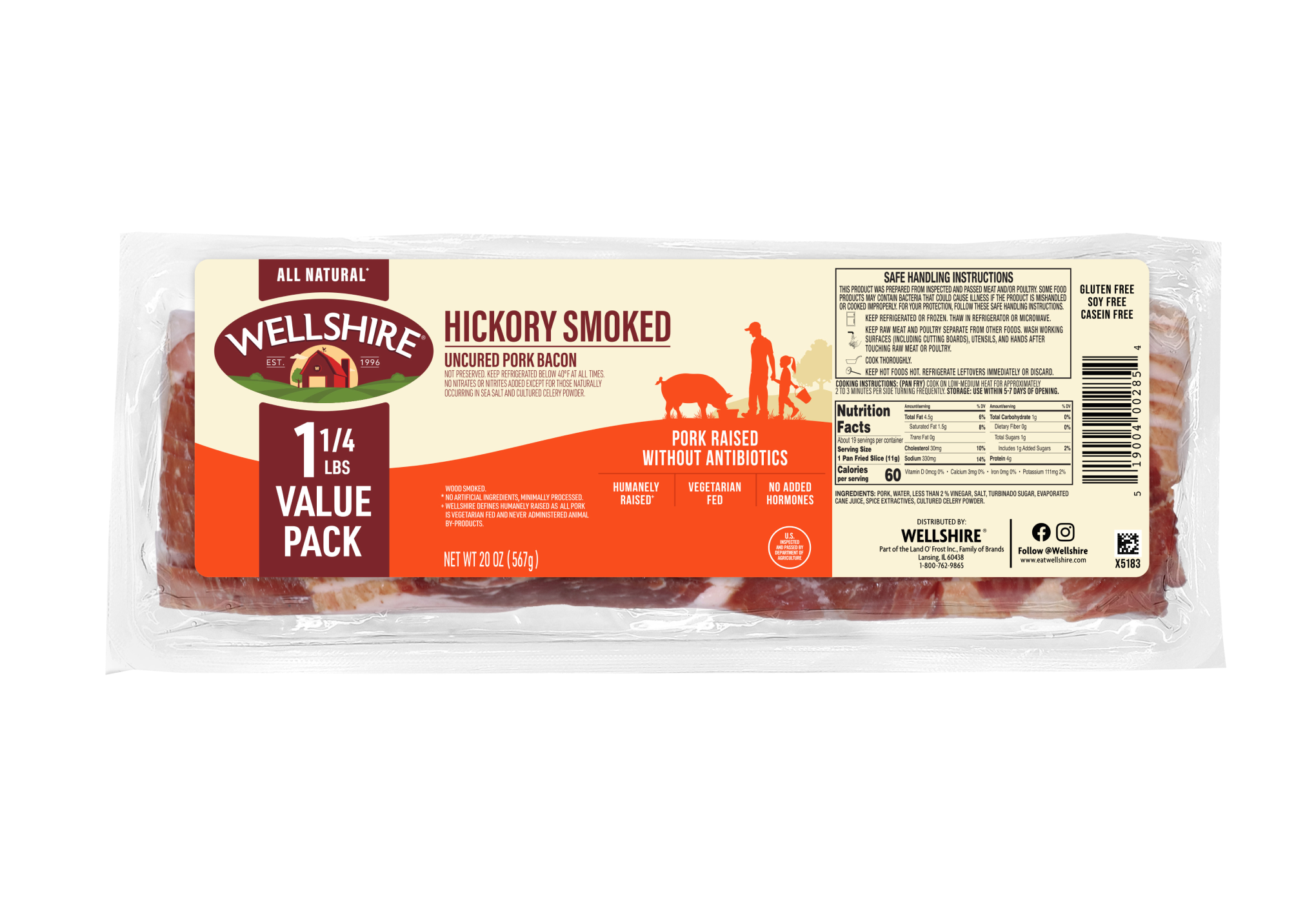 Uncured Bacon | Whole Foods Bacon | Natural Bacon | Wellshire