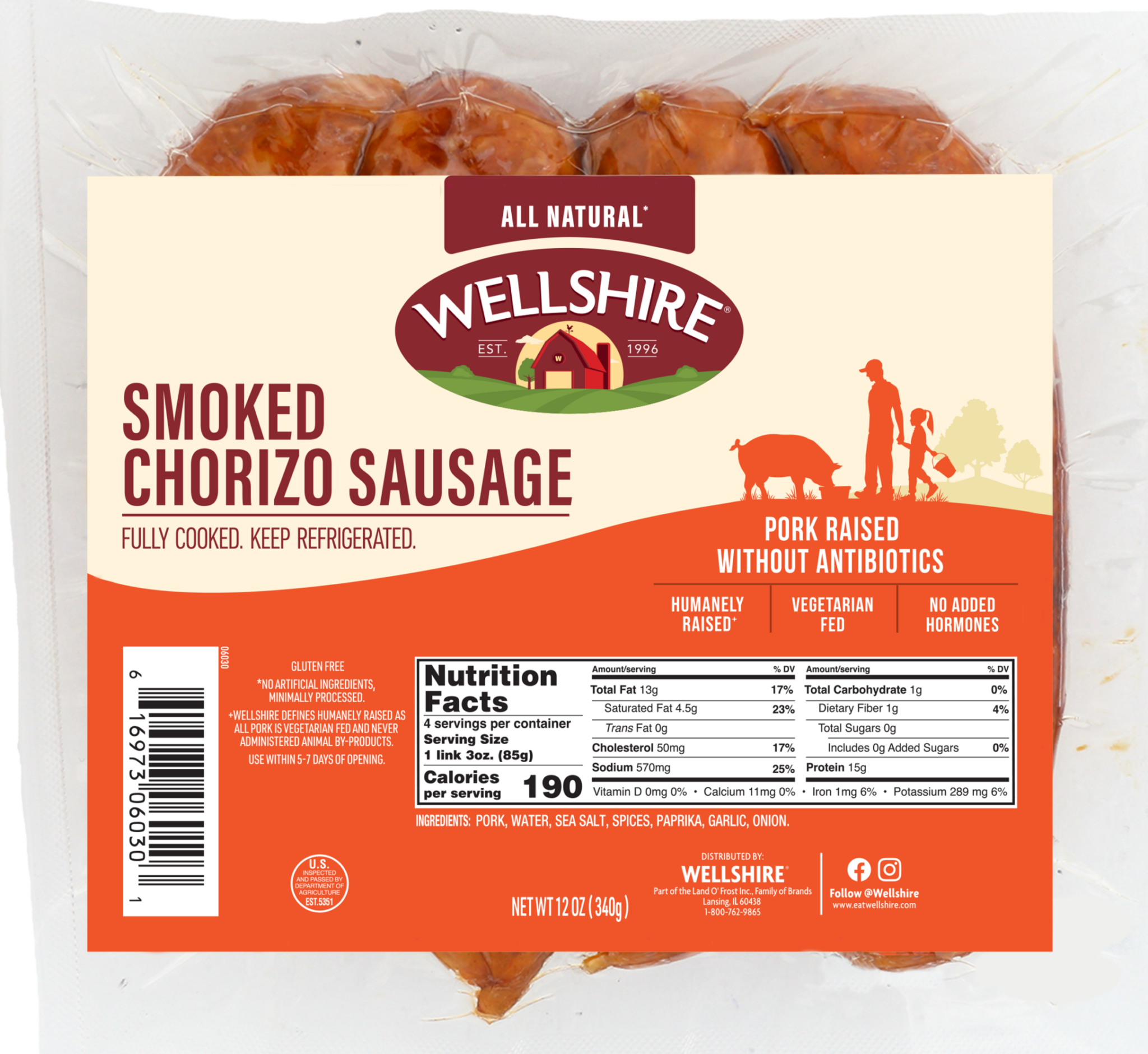 All-Natural Sausage | Nitrate-Free, Gluten-Free Sausages | Wellshire