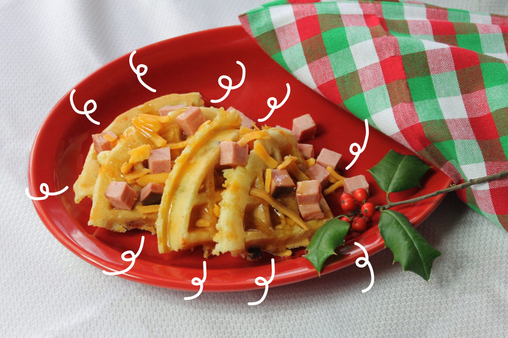 Ham and Cheese Waffles - eatwellshire.com
